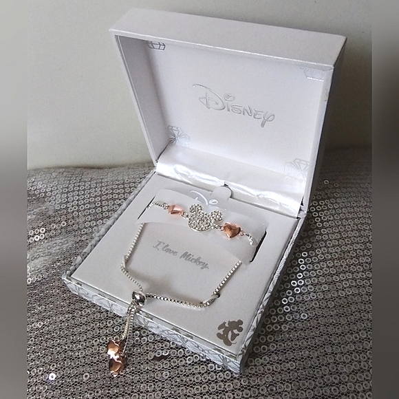 Disney | Jewelry | New In Box Disney Minnie Mouse Swarovski Crystal ...